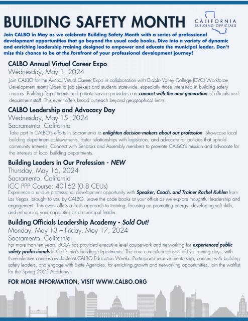 Professional Development - California Building Officials